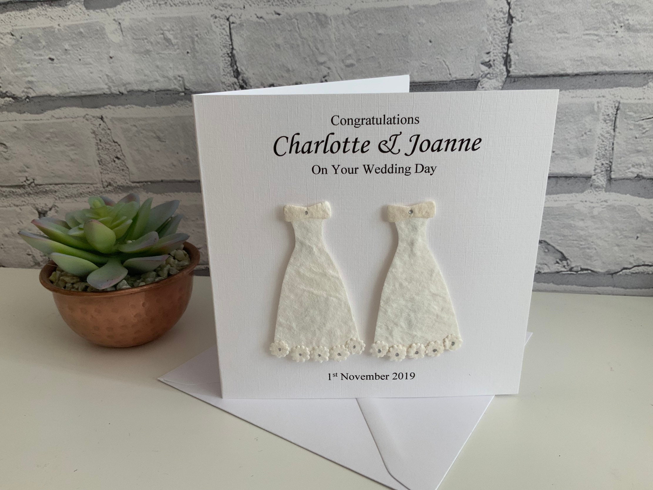 Lesbian Wedding Card Gay Wedding Card Mrs And Mrs Gay Etsy