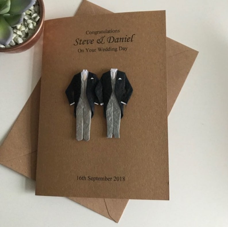 Personalised Gay Wedding Card Mr And Mr Gay Couple Etsy Uk