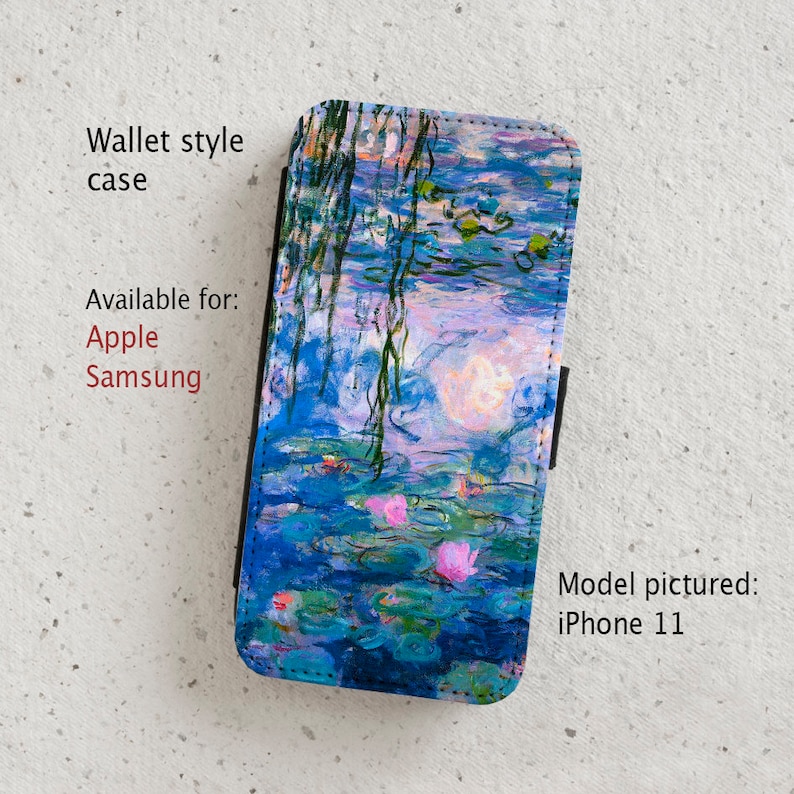IPhone Case (all Current Models) - Monet Water Lilies - Wallet Style ...