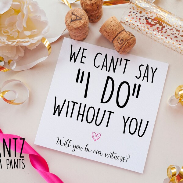 Will You Be Our Witness Card, Wedding Witness Card, Witness Proposal ...