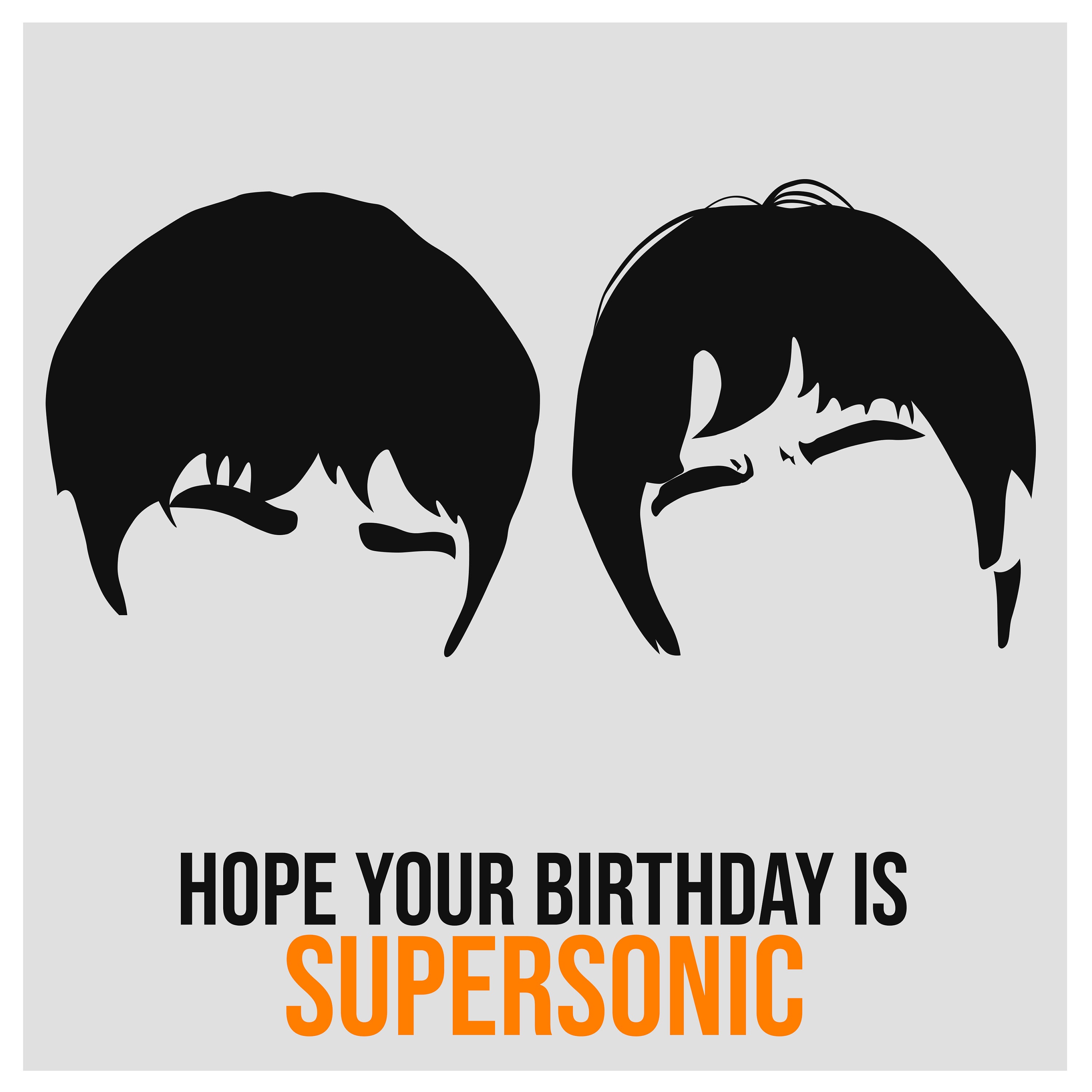 Funny Birthday Card Supersonic Happy Birthday Oasis - Etsy