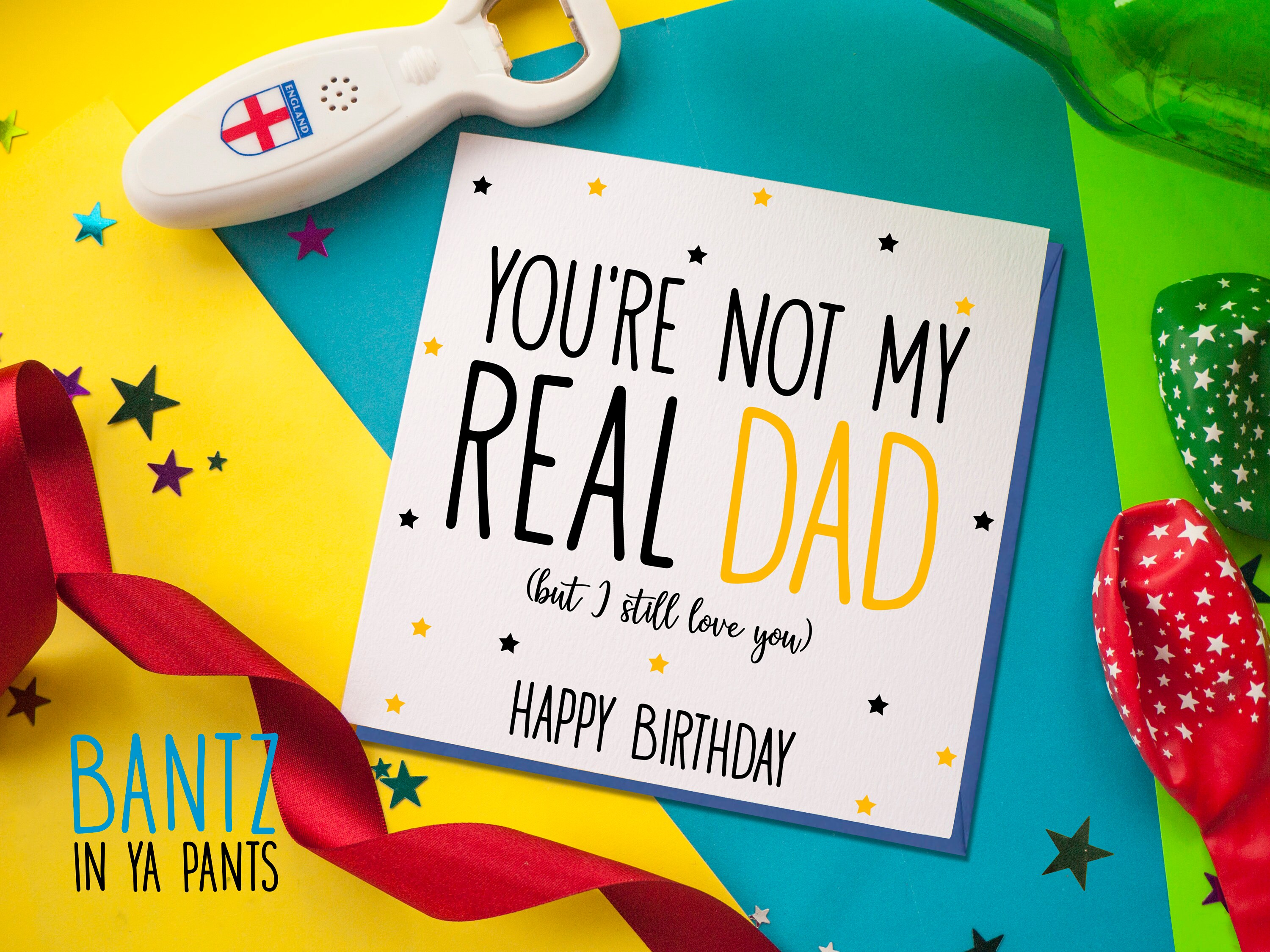 Birthday Card Dad Step Dad Not My Real Dad - Etsy UK