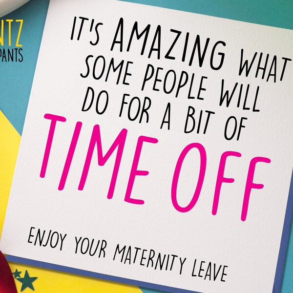 Maternity Leave Card - Etsy UK
