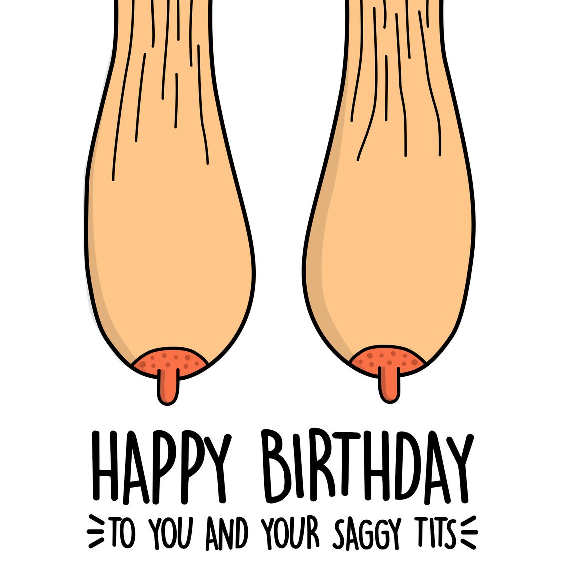 Funny Birthday Card Happy Birthday Saggy Boobs Rude Boobs Birthday Card Etsy Australia