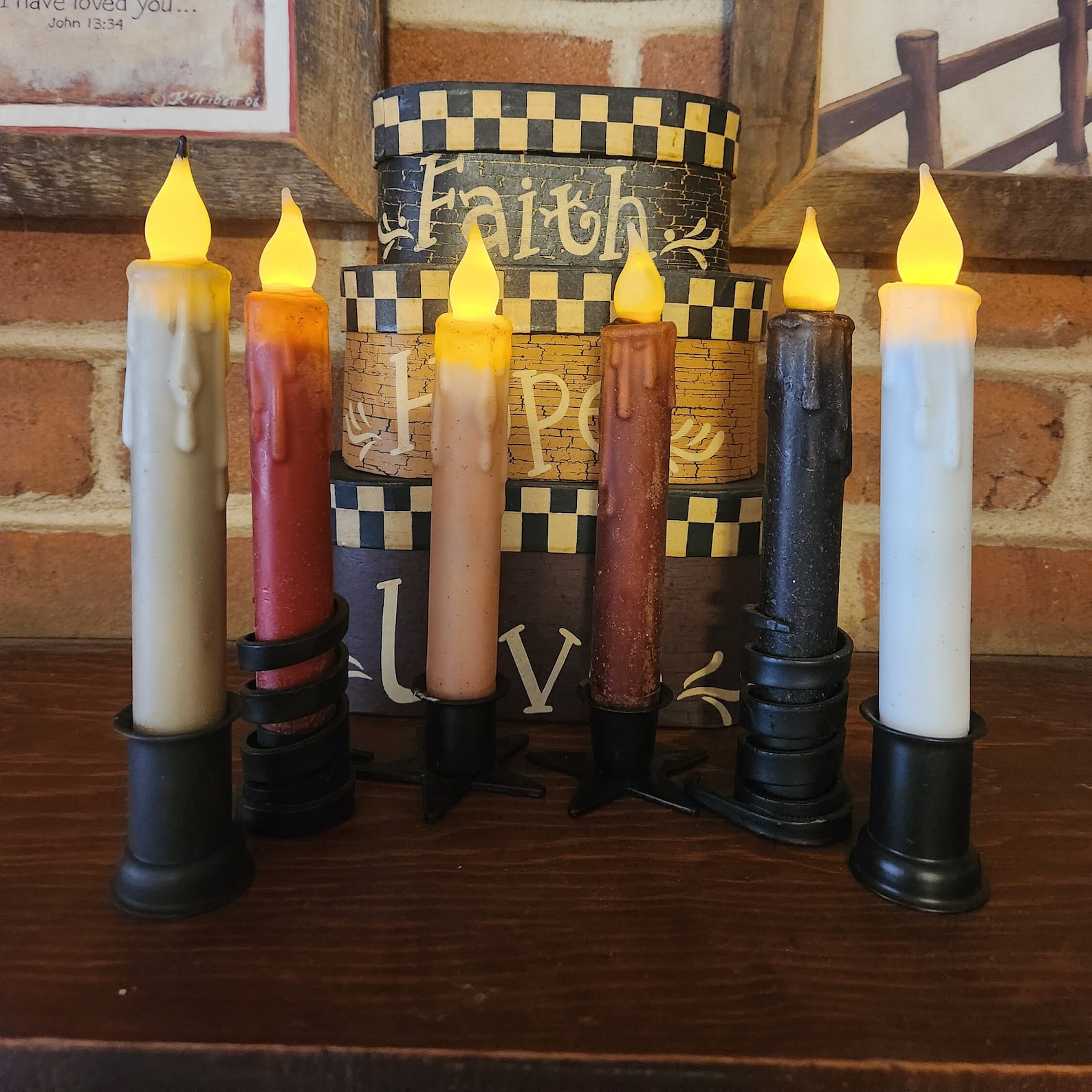 Flameless Candles With Timers - 7 Inch - Choose Your Color - Etsy