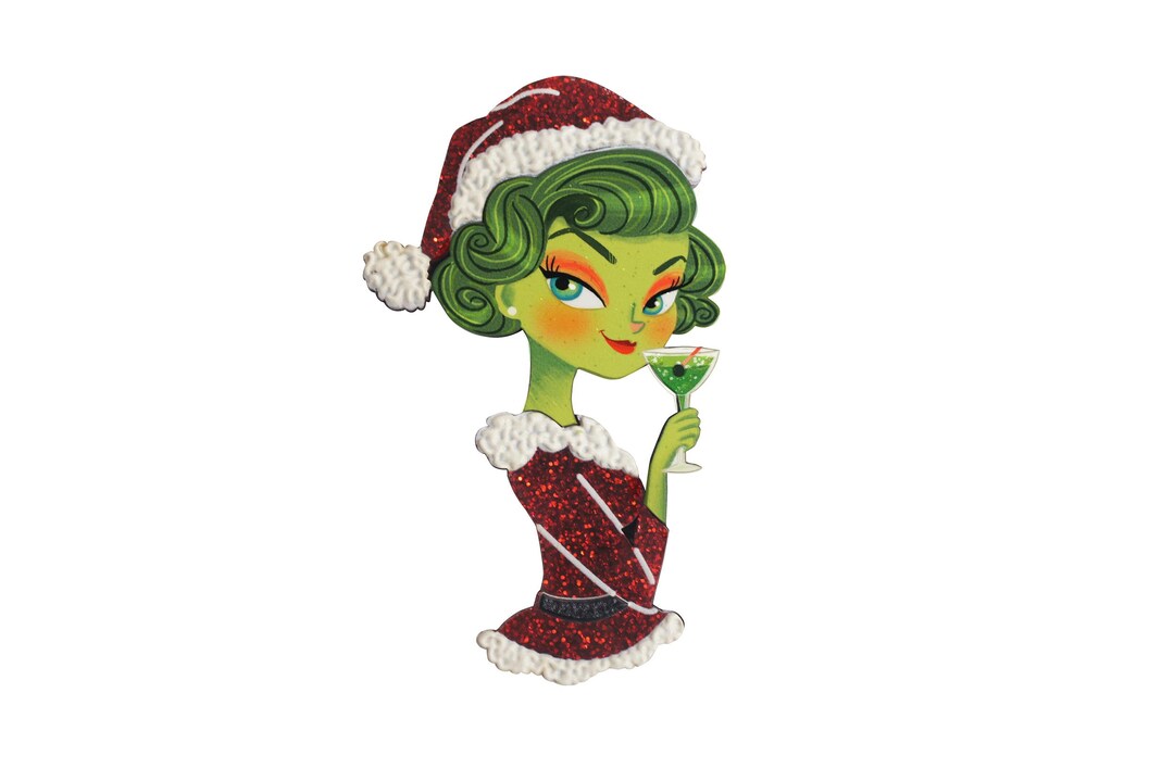 Grinch Woman Brooch - Etsy