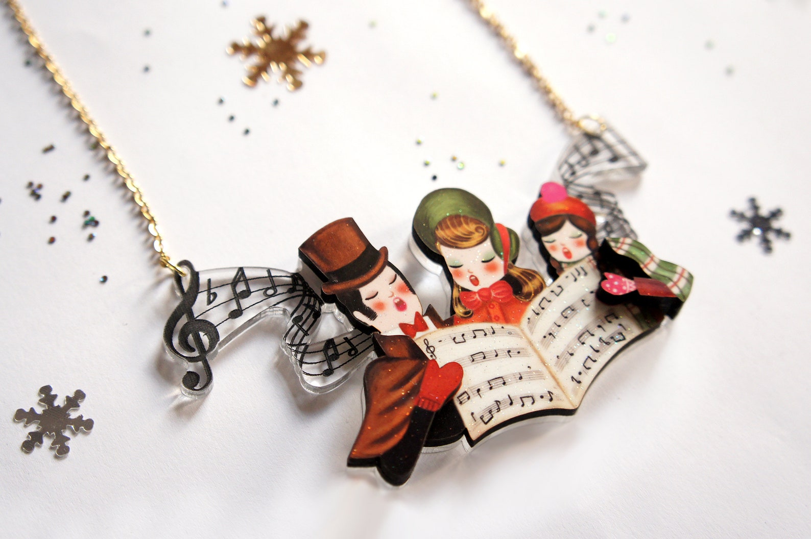 Christmas Carols Necklace - Etsy