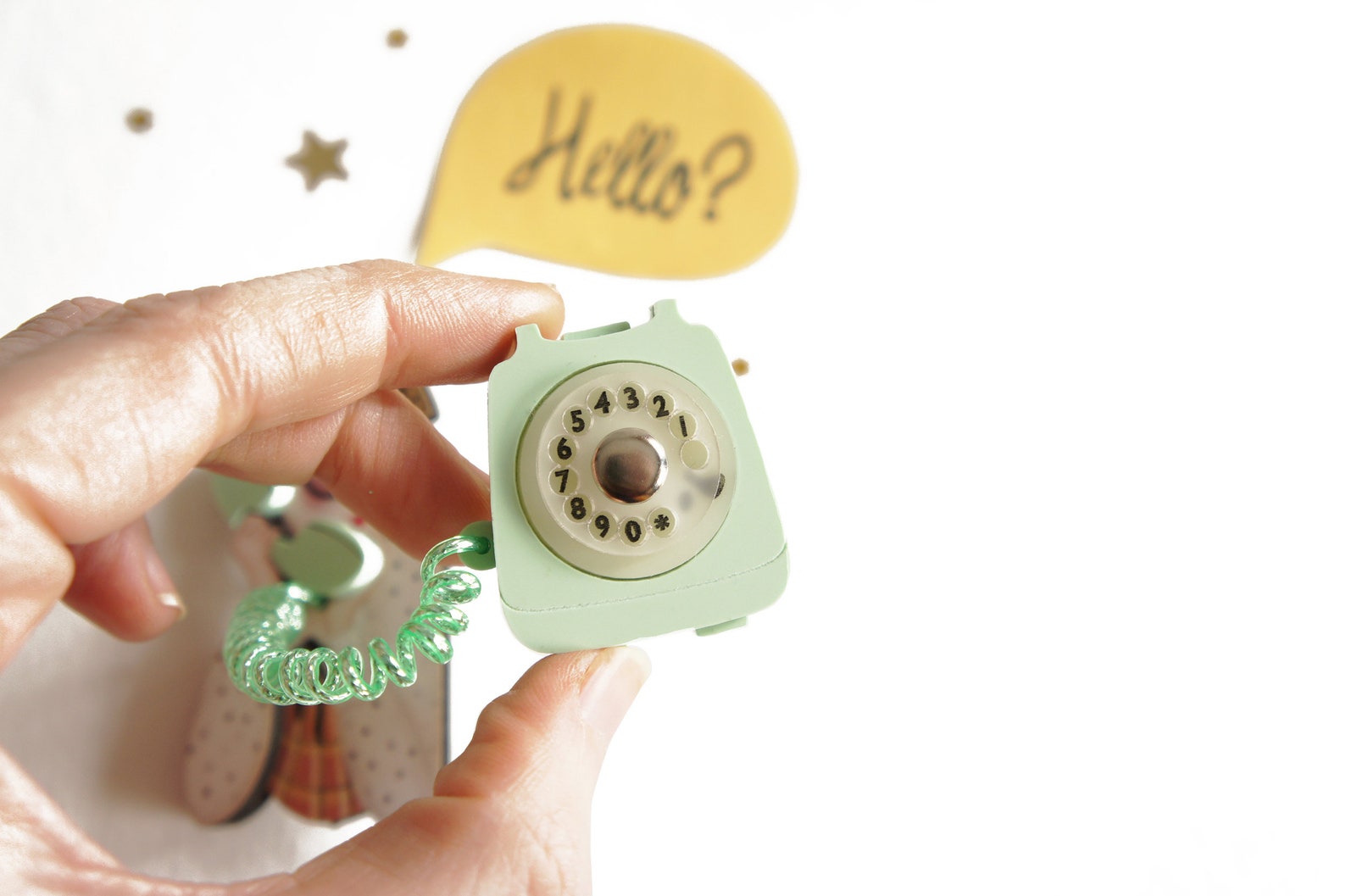 Girl on the Phone Brooch - Etsy