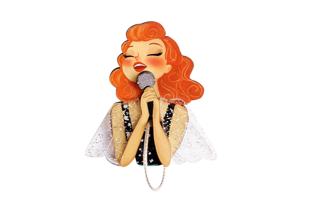 Singer With Microphone Brooch - Etsy