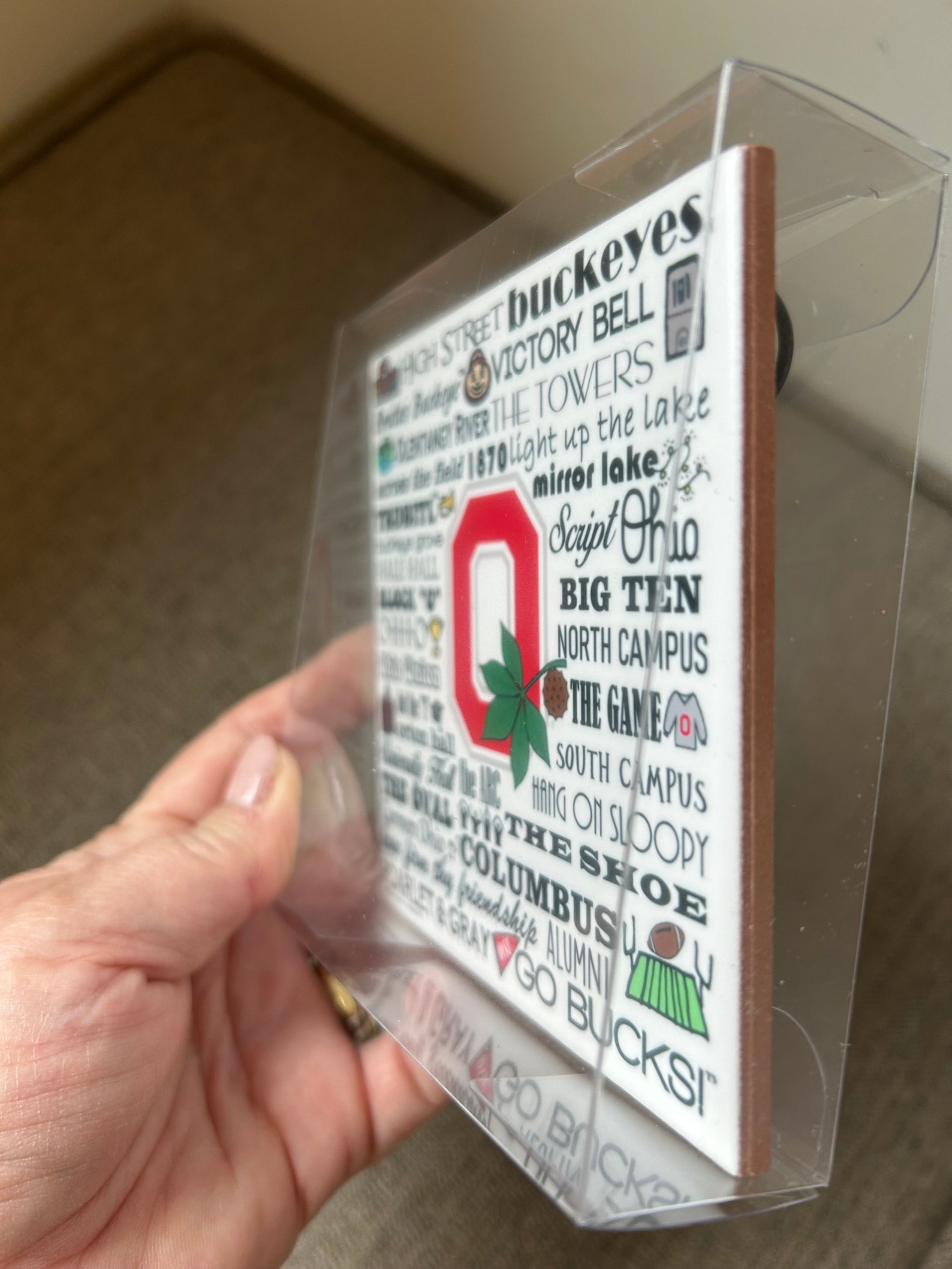 Ohio State Art Tile: Buckeye Gift, Graduation Present, Licensed - Etsy