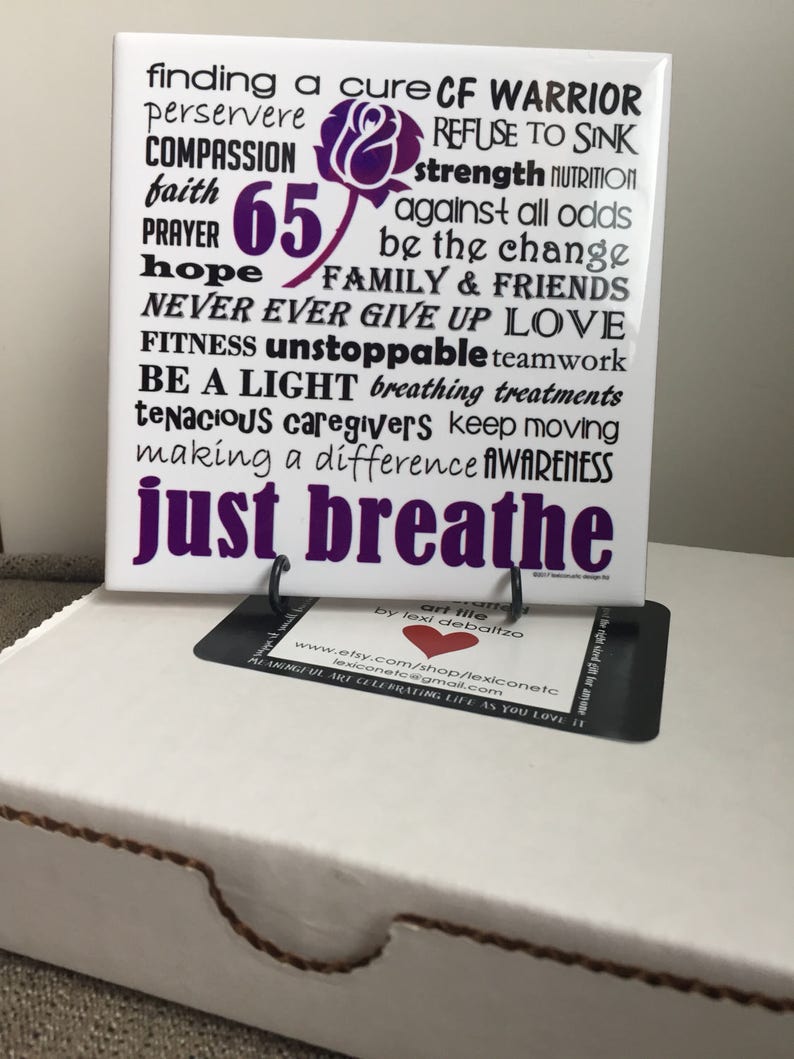 JUST BREATHE Cystic Fibrosis 65 Roses CF Awareness 4x4 - Etsy