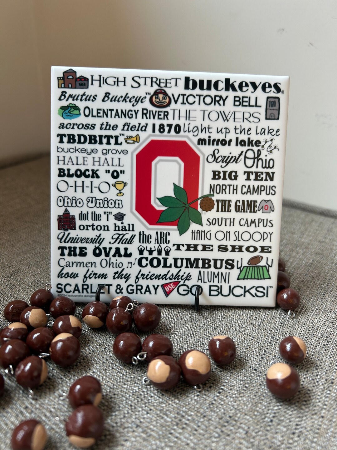 OHIO STATE Art Tile, Graduation Gift, Quick Ship! Officially Licensed ...