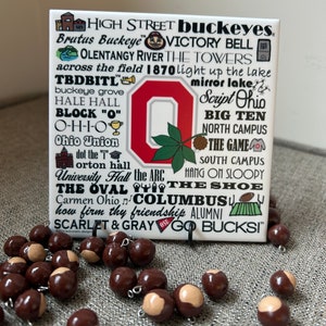 OHIO STATE Art Tile, Graduation Gift, Quick Ship! Officially Licensed ...