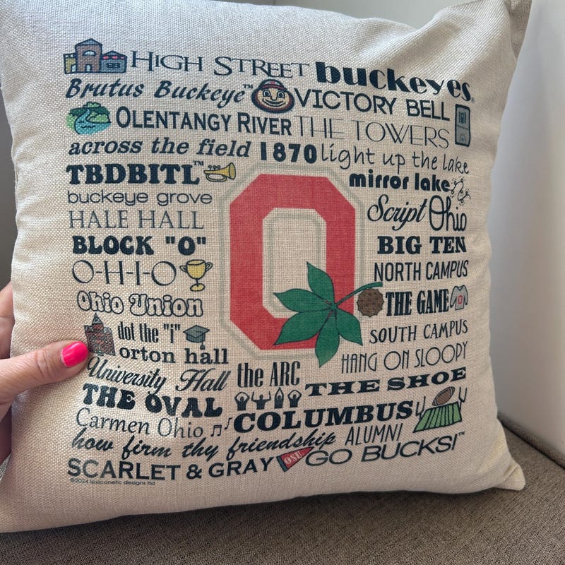 Ohio State Football Pillows - Etsy