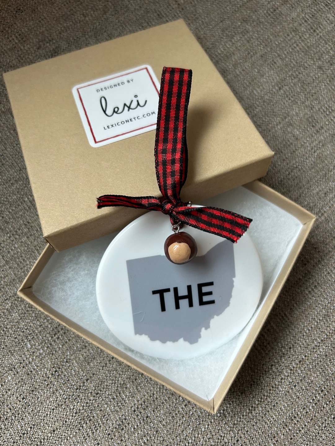 BUCKEYE for Life/porcelain Ornament/unique Buckeye Gift/2 Sides/can ...