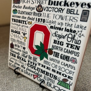 OHIO STATE Art Tile, Graduation Gift, Quick Ship! Officially Licensed ...