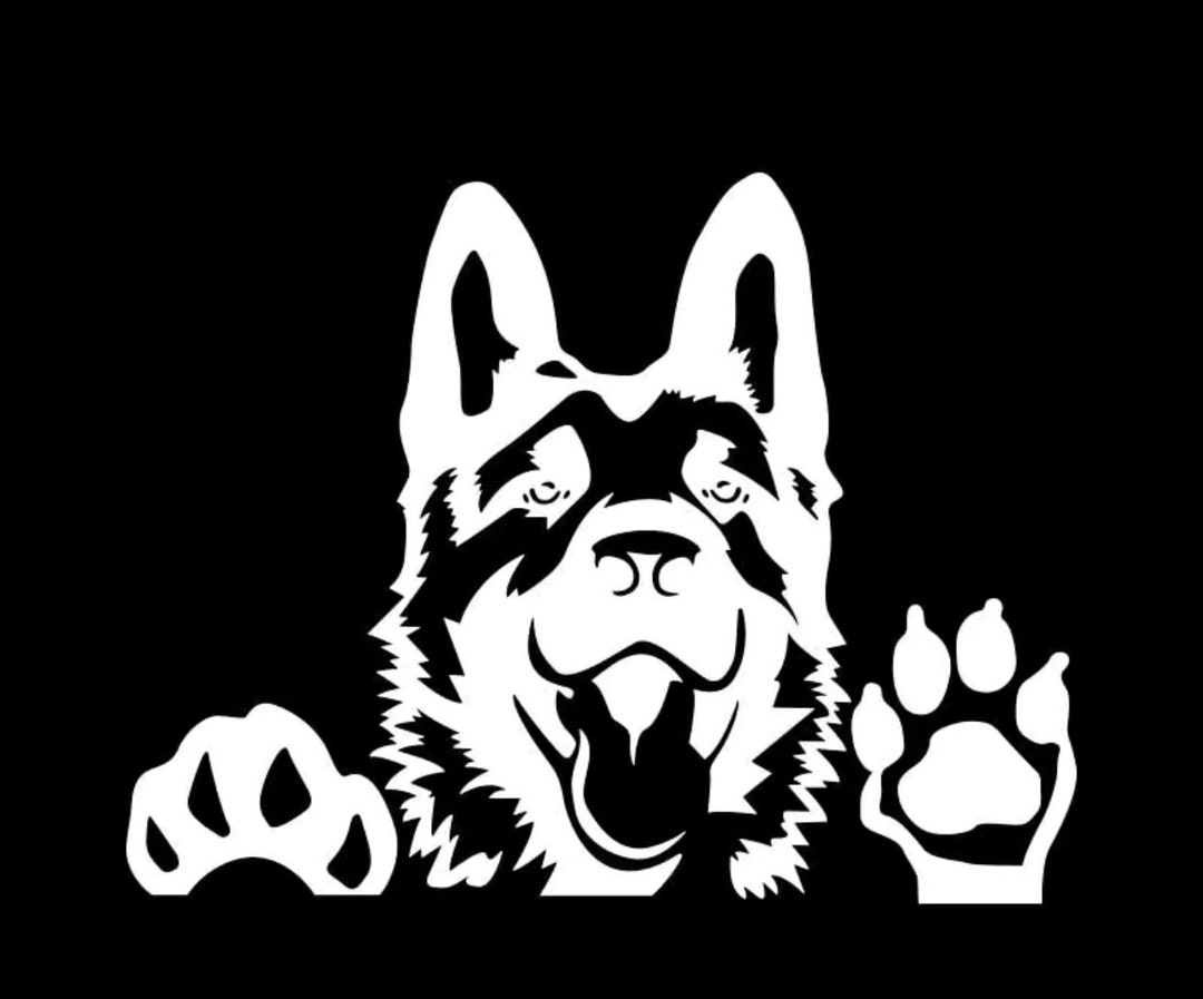 K9 German Shepherd Laser Cut LARGE Vinyl Auto Window Decal - Etsy