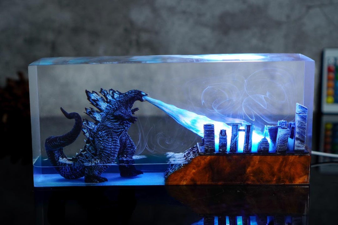 Godzilla Monster Resin Lamp,diorama Resin Epoxy,custom Night Light ...