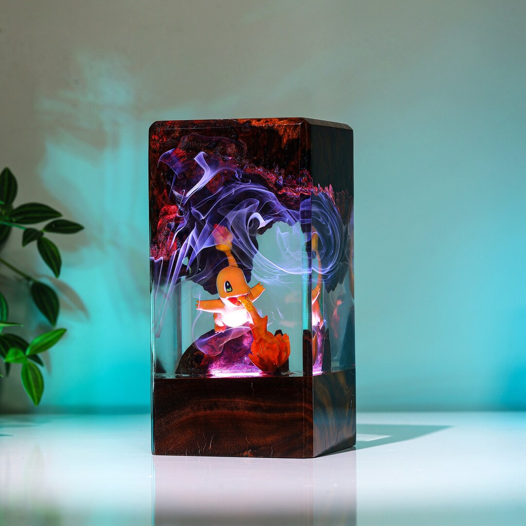 CHARMANDER Po.ke.m.on Epoxy Lamp Custom Pokemon Resin Lamp Pokemon ...
