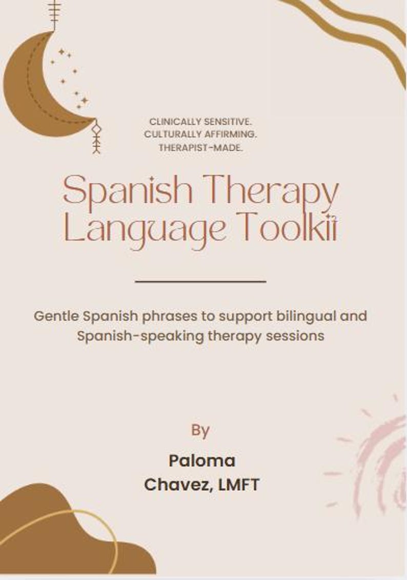 Spanish Therapy Language Toolkit PDF | Bilingual Therapist Phrases ...