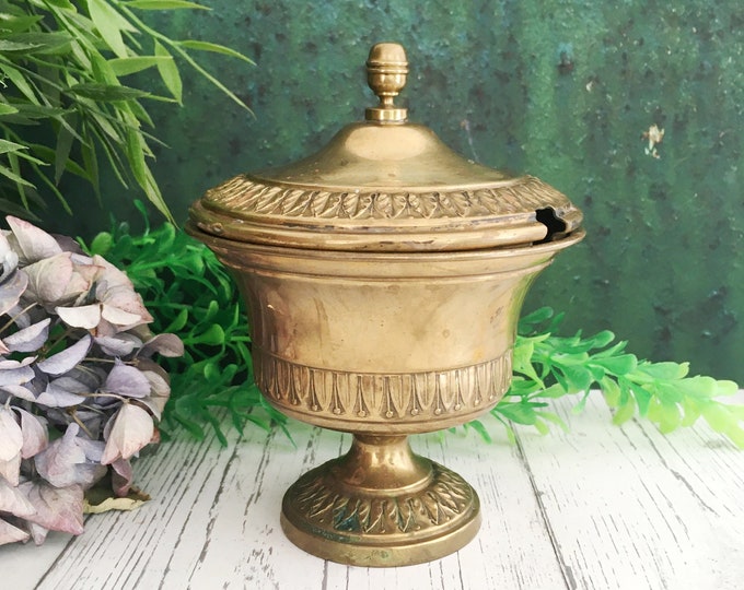 Vintage Trophy Cup Footed Copper Sugar Bowl Metal Loving Cup Award ...