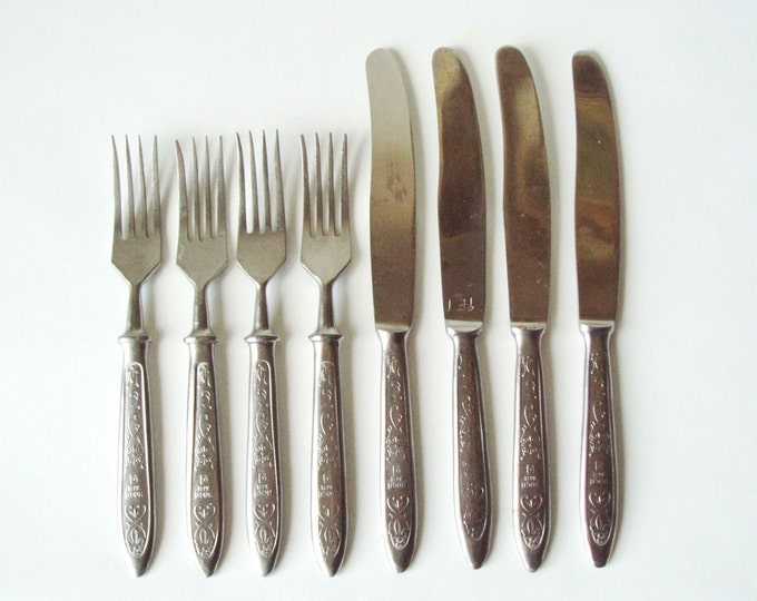 Cutlery Set of 8 Vintage Russian Knives and Forks Soviet USSR - Etsy