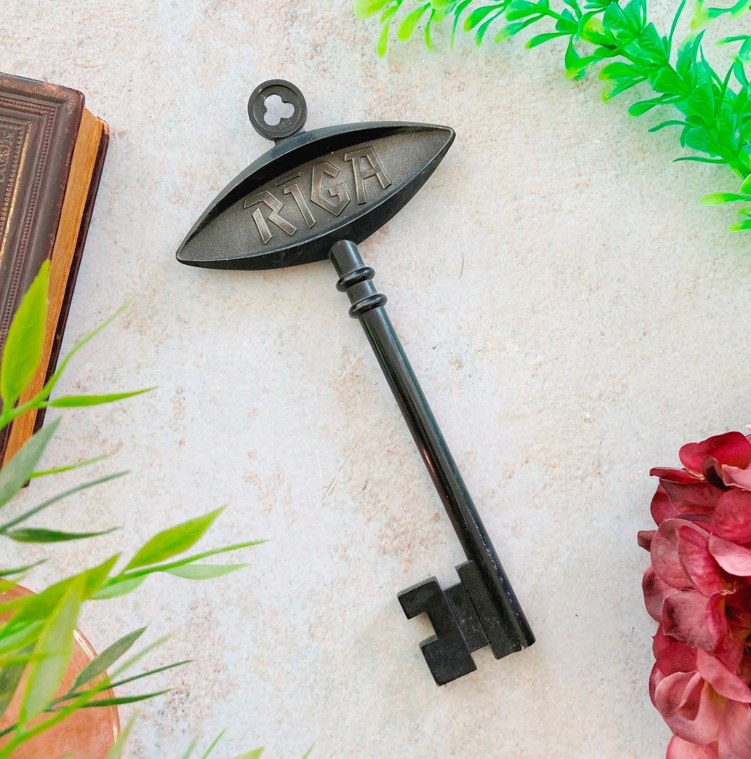 Large Skeleton Key, Big Vintage Key, Latvia Souvenir, 1980s Baltics ...