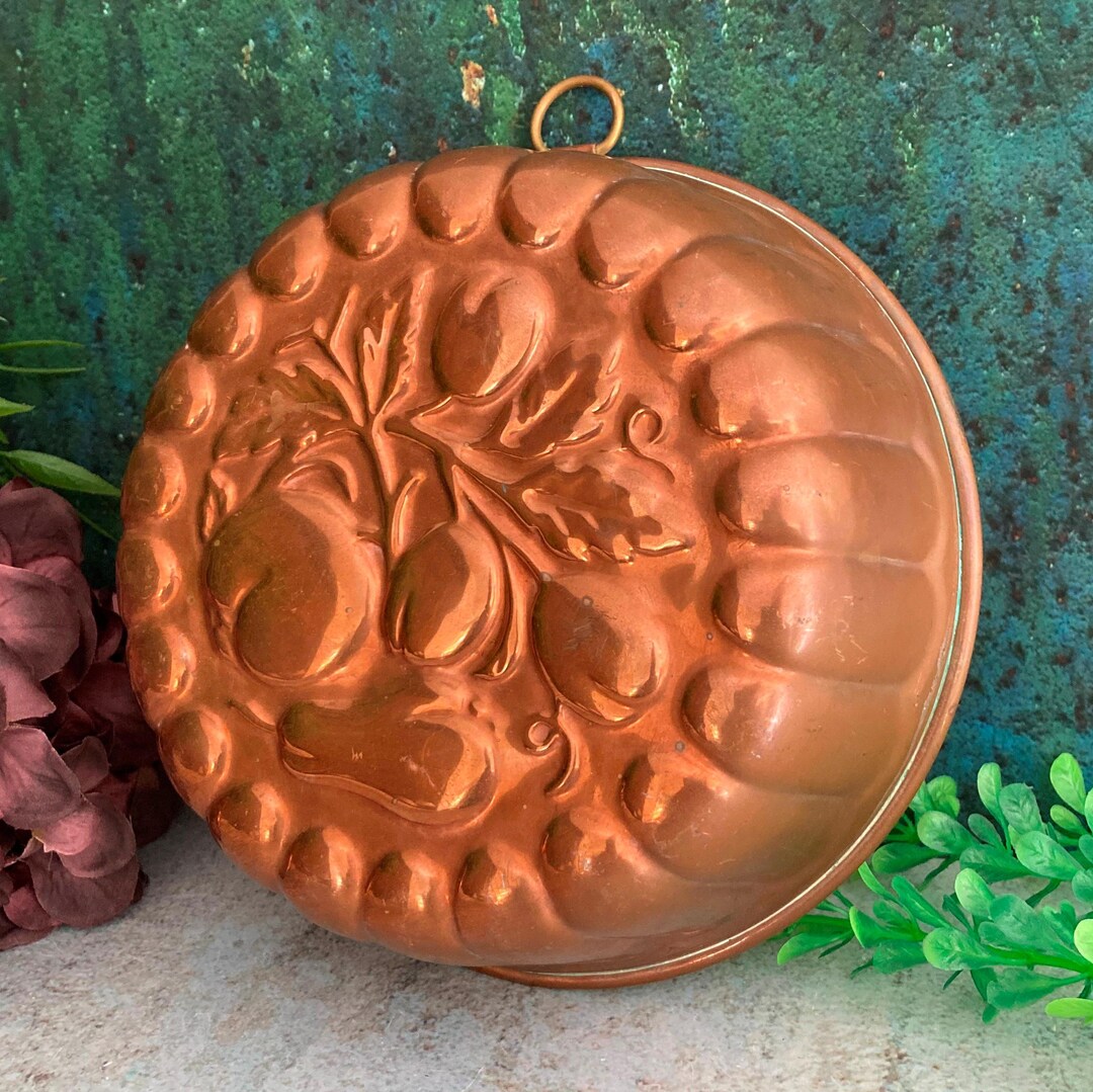 Copper Baking Mold, Vintage Cake Mold, Rustic Swedish Kitchen Decor ...
