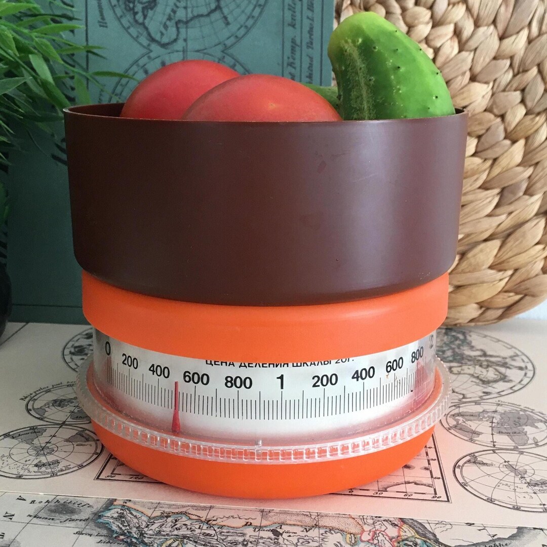 Vintage Kitchen Scales, Mid Century Metric Mechanical 2kg Food Scale ...