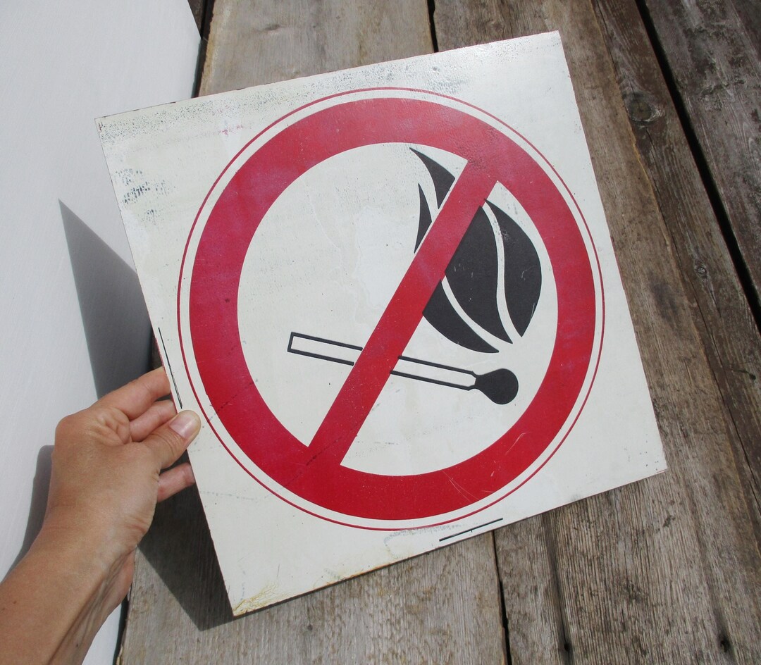 Large Tin Sign, Vintage Danger Sign, Industrial Decor Metal Sign, Man ...