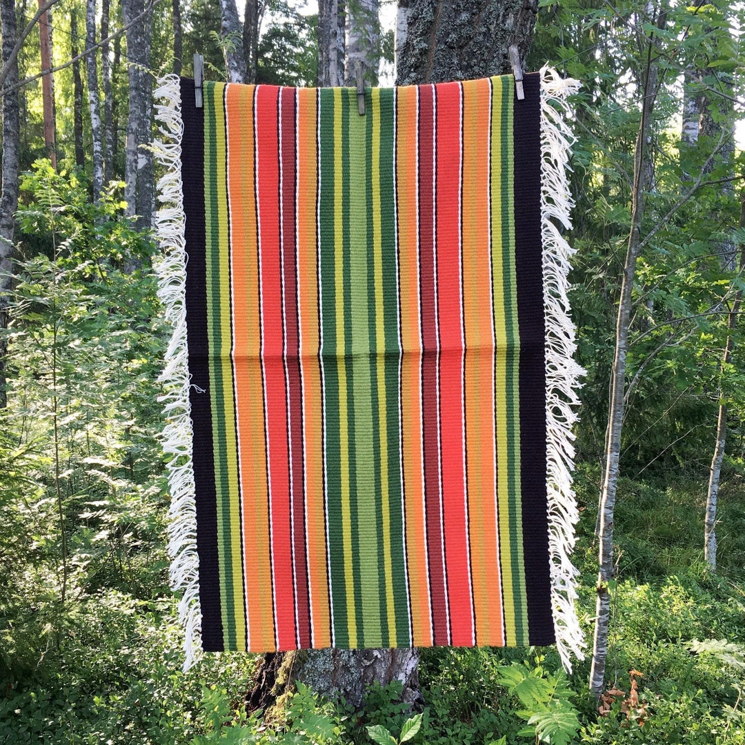 Handwoven Table Runner, Woolen Table Cover, Wall Rug, Wool Kilim Rug ...