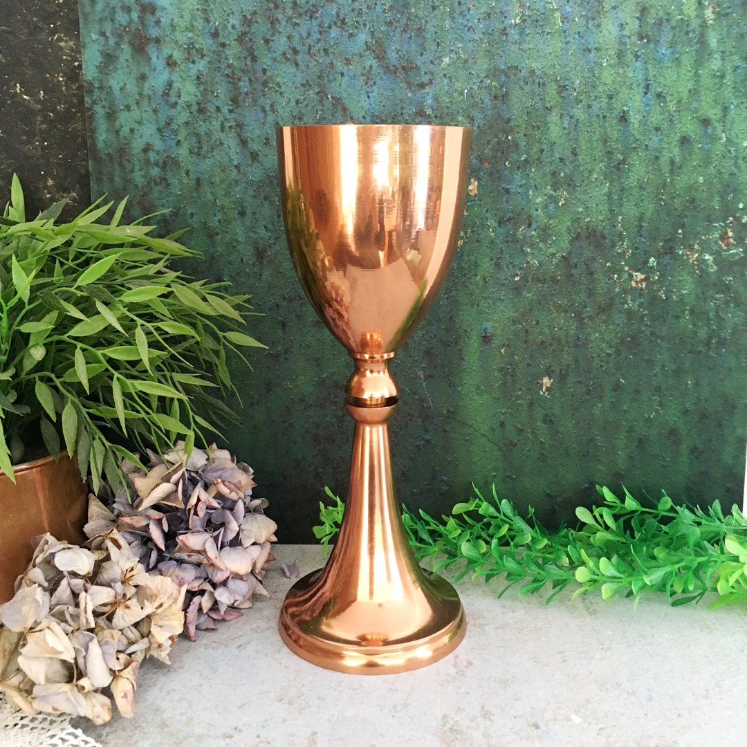 Large Trophy, Copper Metal, Tall Chalice, Vintage Sports Award, Brass ...