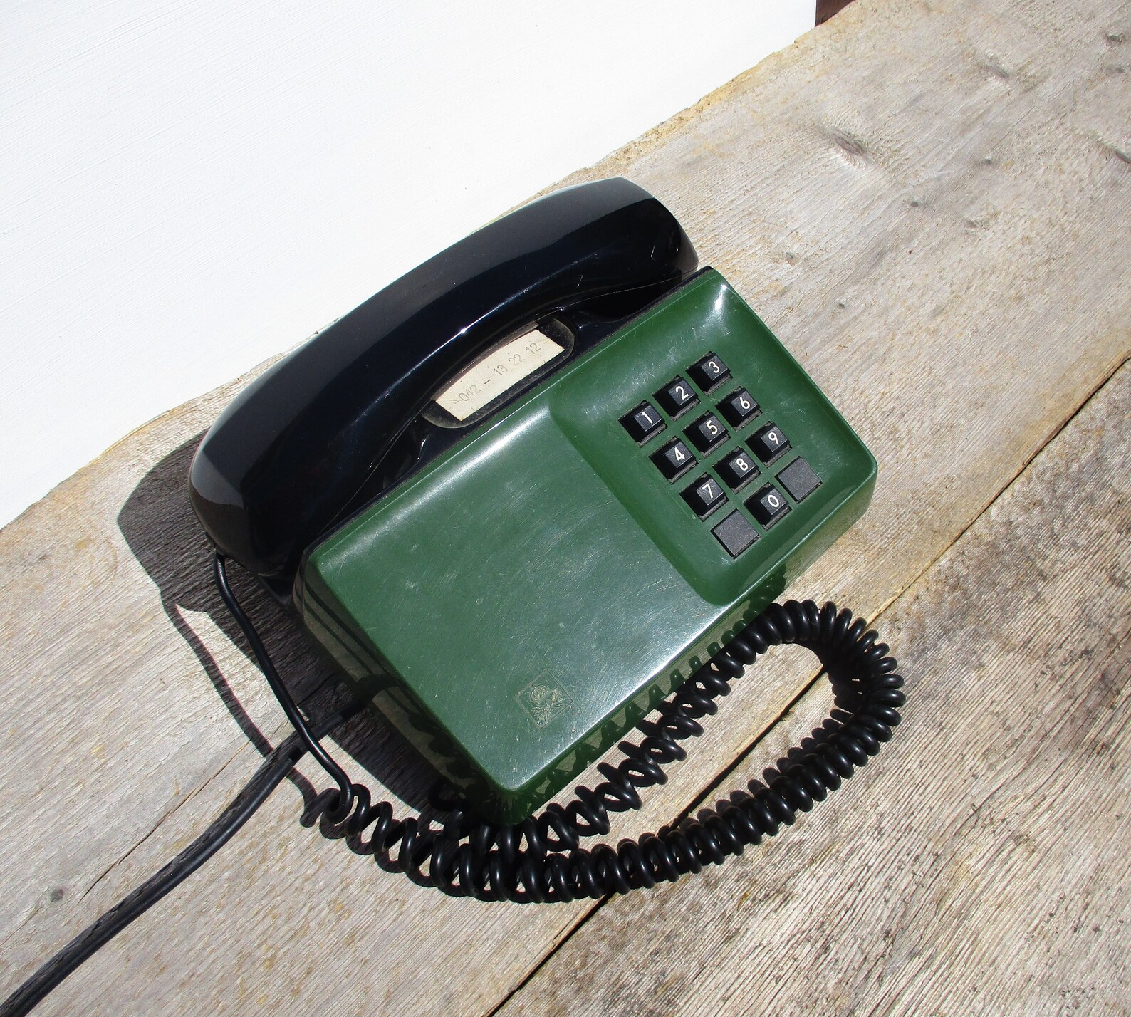 Vintage Telephone Desk Telephone Button Phone Green Desk - Etsy