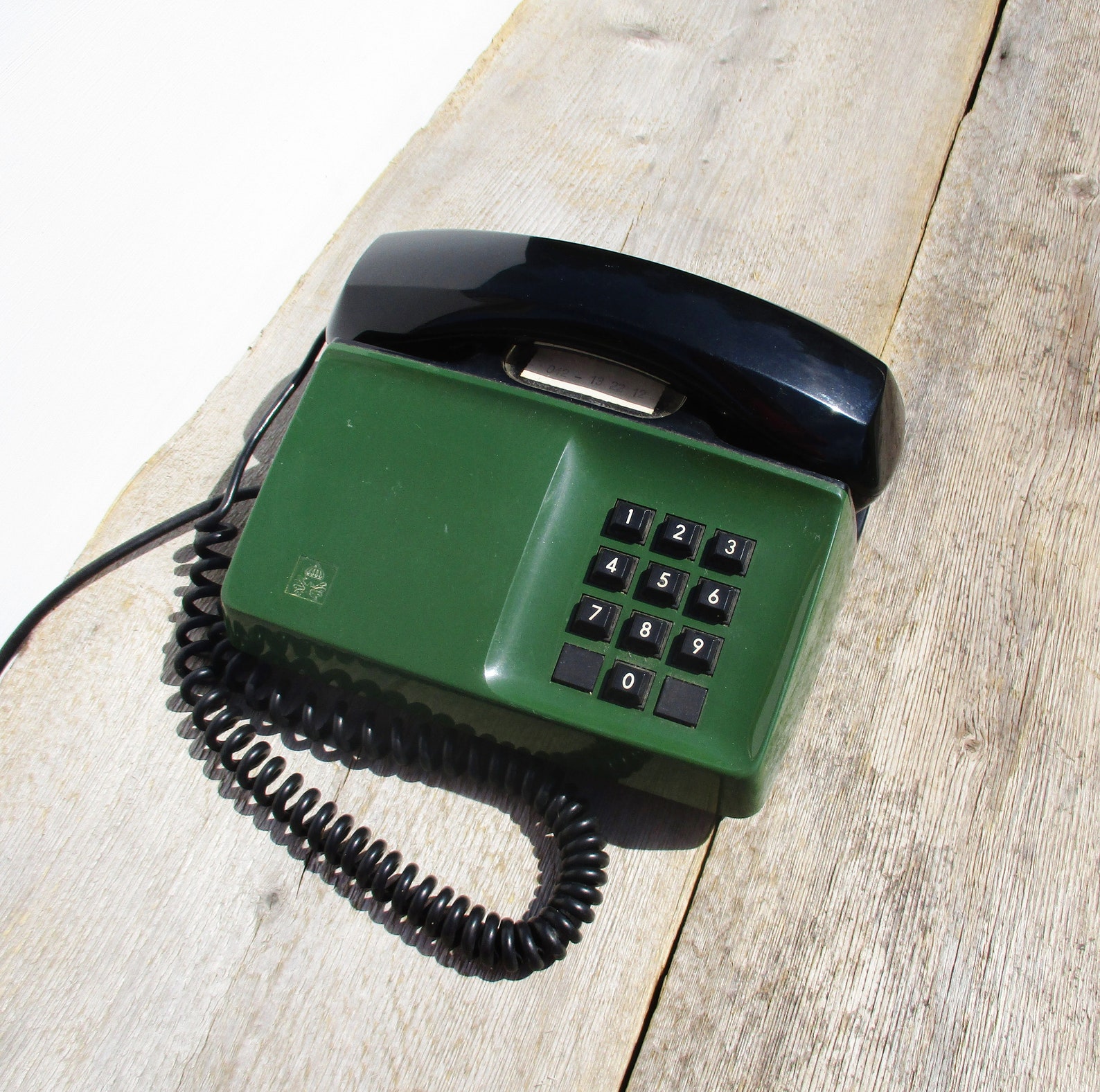 Vintage Telephone Desk Telephone Button Phone Green Desk - Etsy