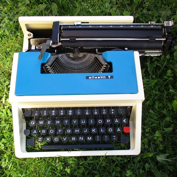 Blue Typewriter - Etsy