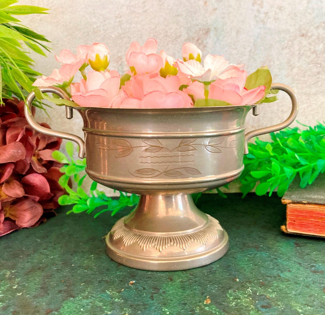 Small Trophy Cup, Silver Plated Gold Loving Cup, Vintage Compote ...