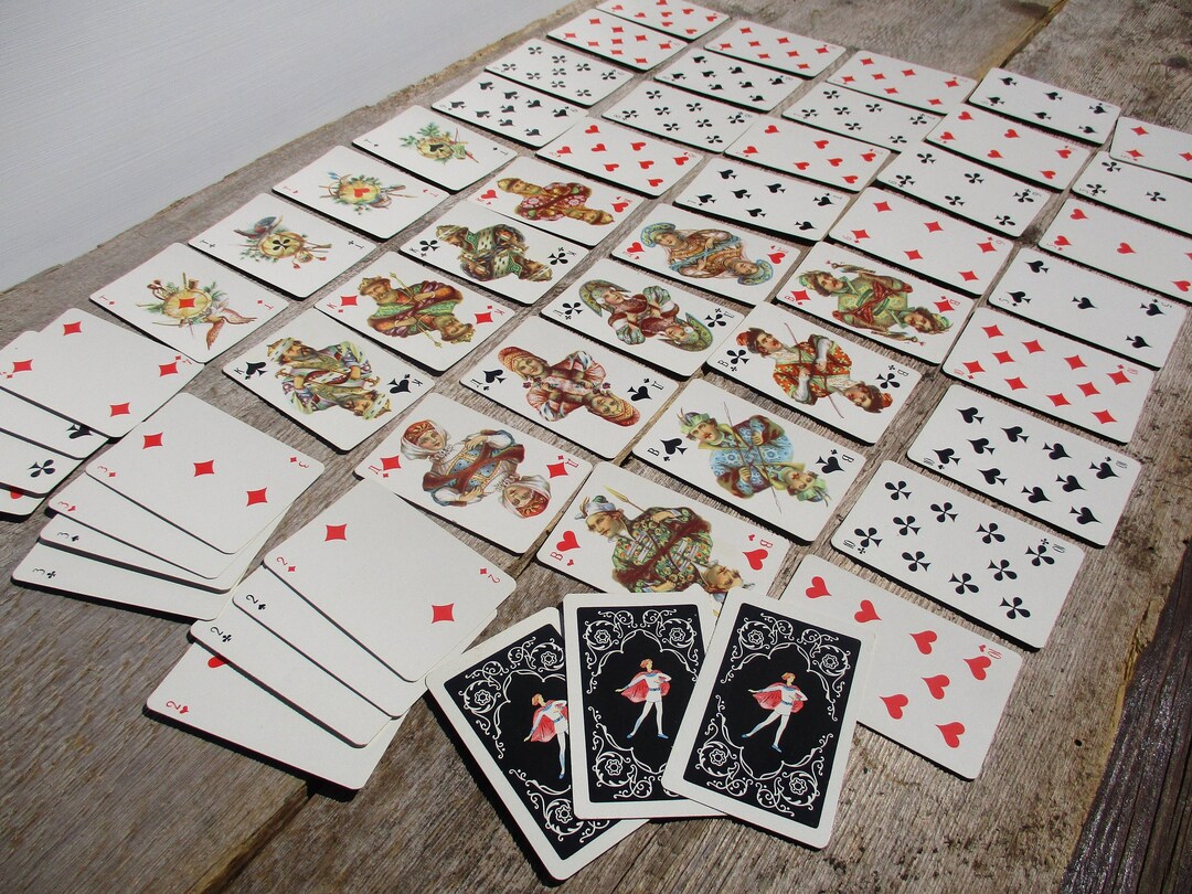 Mini Playing Cards, Vintage Bridge Deck of 52 Cards, Full Deck, Men's ...