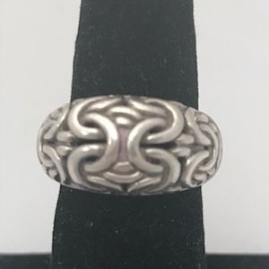 SILVER FILIGREE Ring 925 Thailand Interlocking Swirls Ring Celtic Knot ...
