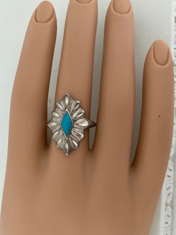 OTT Navajo 925 Sterling Turquoise Ring - Ted Ott - Re… - Gem