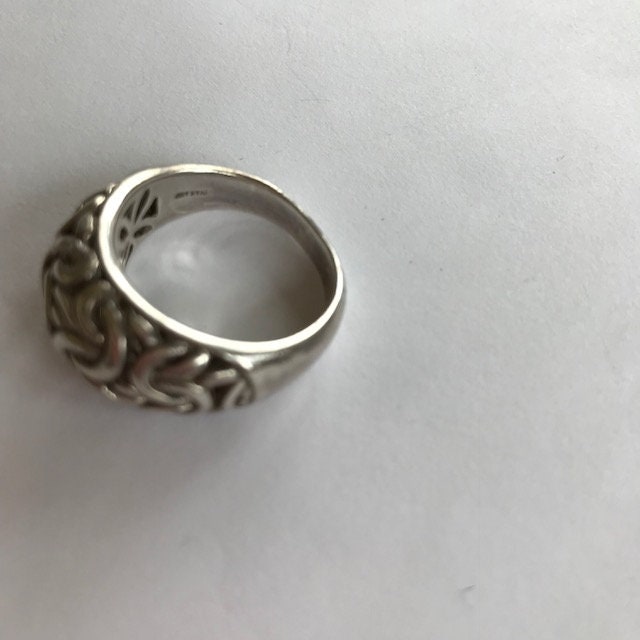 SILVER FILIGREE Ring 925 Thailand Interlocking Swirls Ring Celtic Knot ...