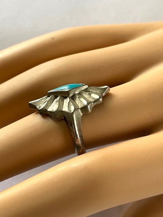 OTT Navajo 925 Sterling Turquoise Ring - Ted Ott - Re… - Gem