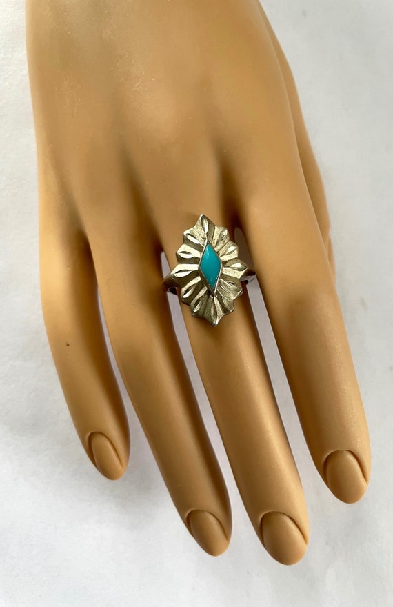 OTT Navajo 925 Sterling Turquoise Ring - Ted Ott - Re… - Gem