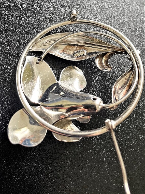 BB STERLING Silver 925 Flower Pin Brooch - Bennett an… - Gem