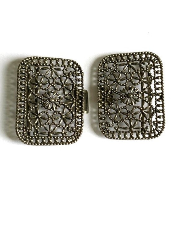 METAL FILIGREE Openwork Nurses Belt Buckle - Probably… - Gem