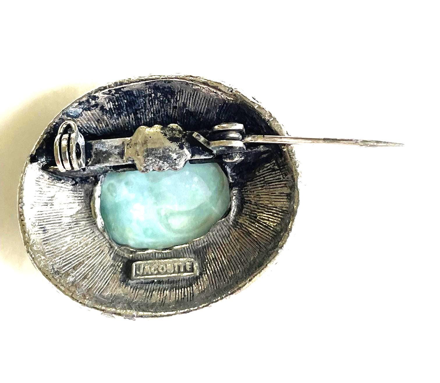 JACOBITE Pin or Brooch - CELTIC Knot Twist Motif - Oval Pin With Sky ...