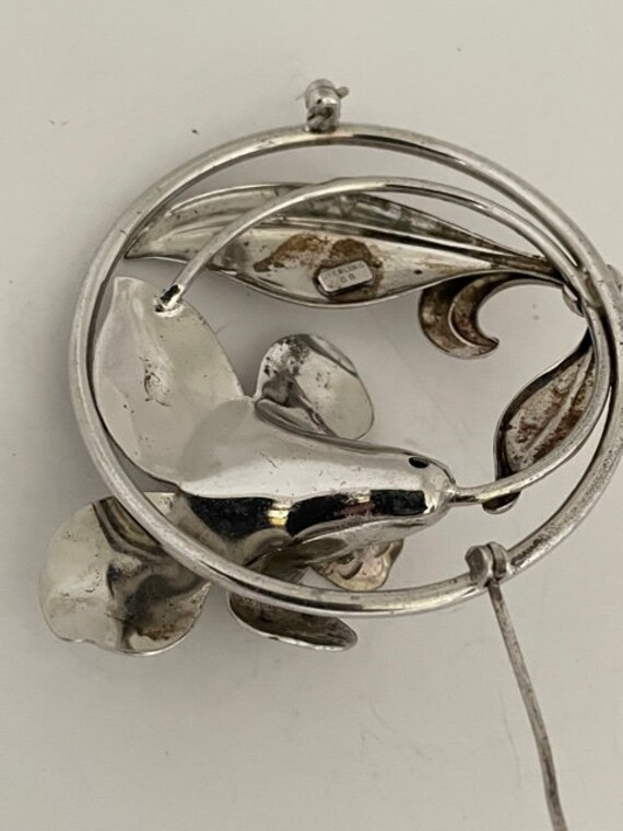 BB STERLING Silver 925 Flower Pin Brooch - Bennett an… - Gem