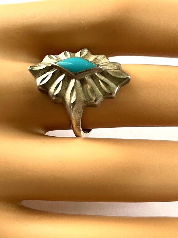 OTT Navajo 925 Sterling Turquoise Ring - Ted Ott - Re… - Gem