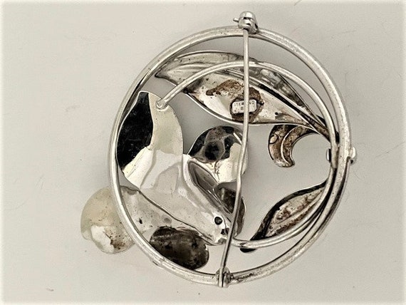 BB STERLING Silver 925 Flower Pin Brooch - Bennett an… - Gem