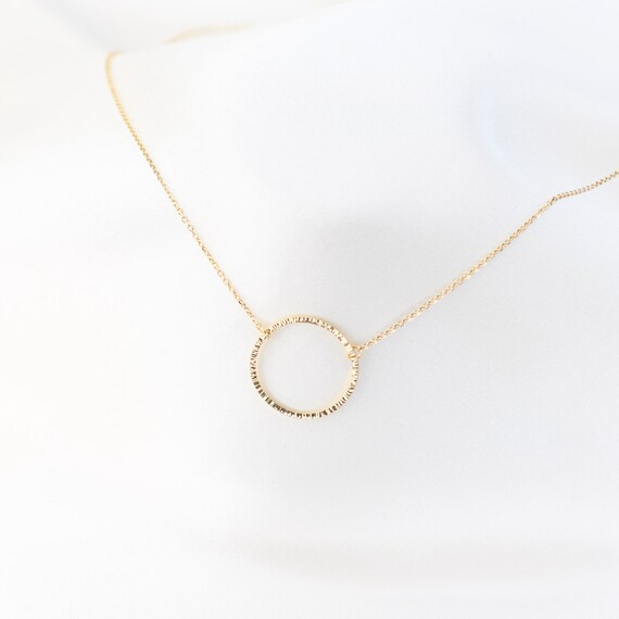 14k gold circle pendant store