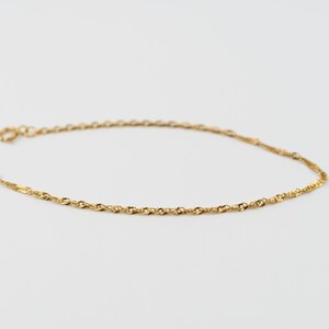 Solid Gold Delicate Bracelet - Gold Chain Bracelet - Etsy